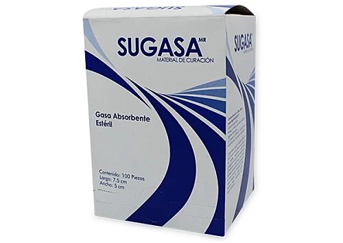 GASA ESTERIL SUGASA 100 GASA 7.5CMX5 CM – CLUB Farmaleal