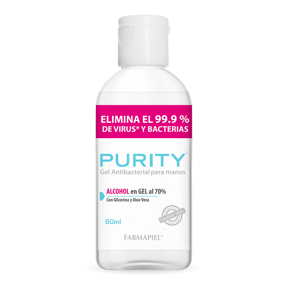 PURITY GEL ANTIBACT 70 ALCOH - PZA 60ML – CLUB Farmaleal